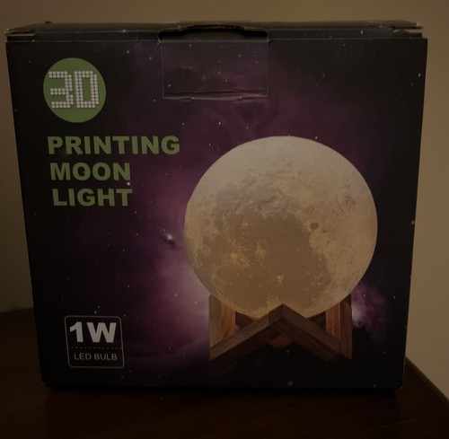 Moon Lamp, LED Night Light 3D Printing Moon With Stand | eBay