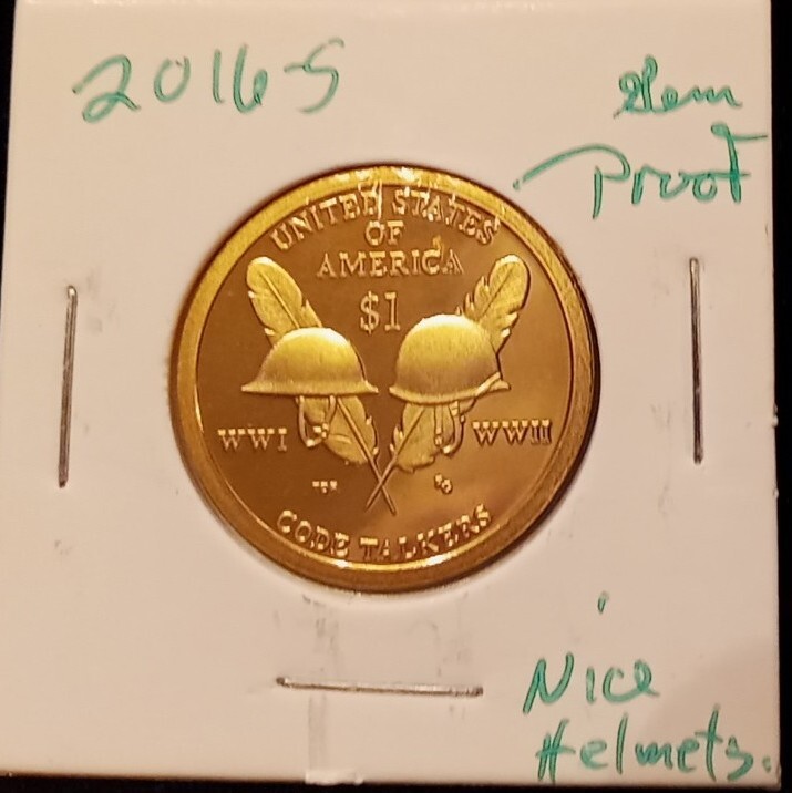 2016 S Native Dollar Gem Proof Code Talkers Sacagawea WWI WII Victory ...