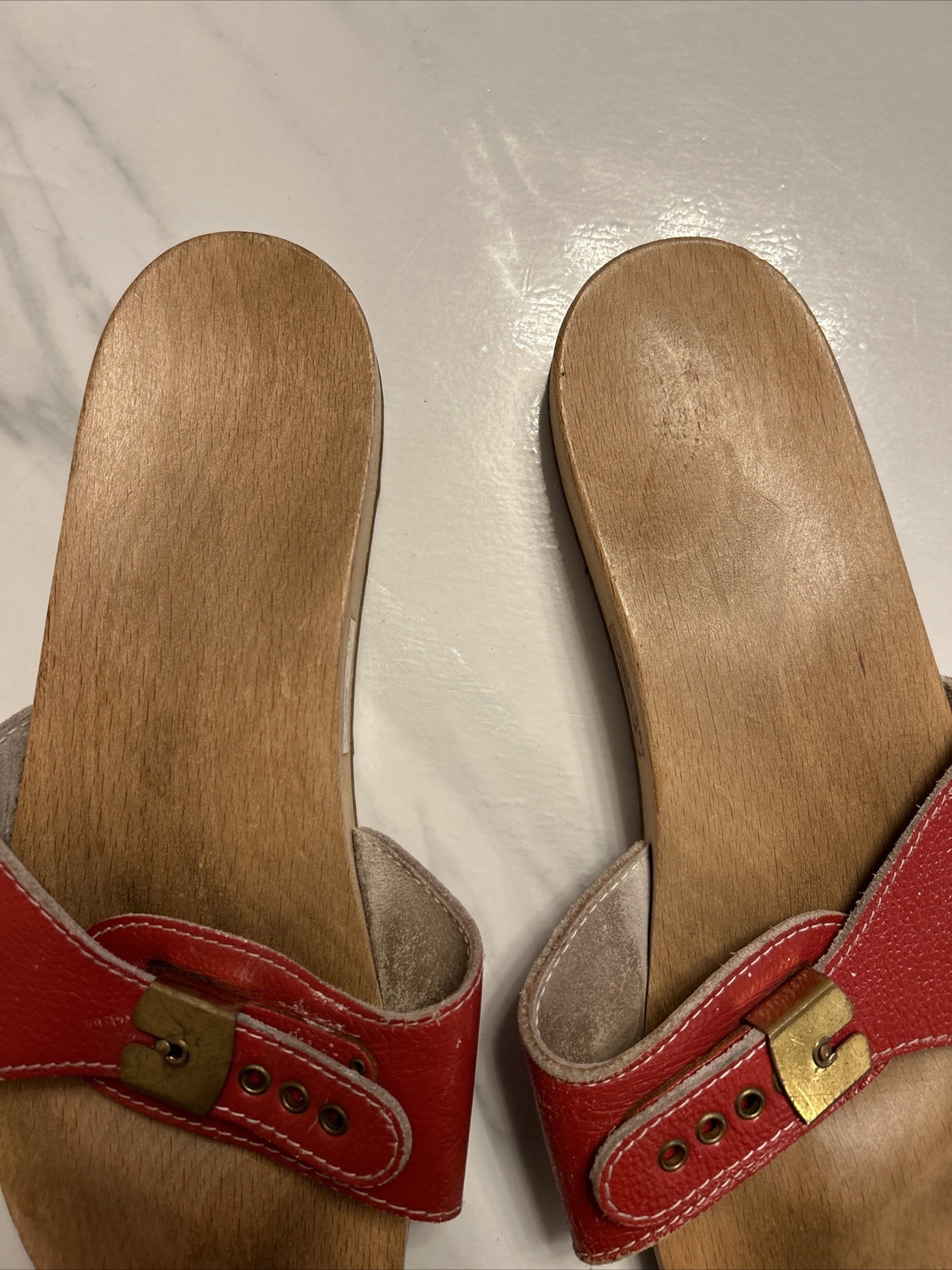 VTG VERY RARE!!!!!DR SCHOLLS-Original Wooden Exercise Sandals Size 6 ...