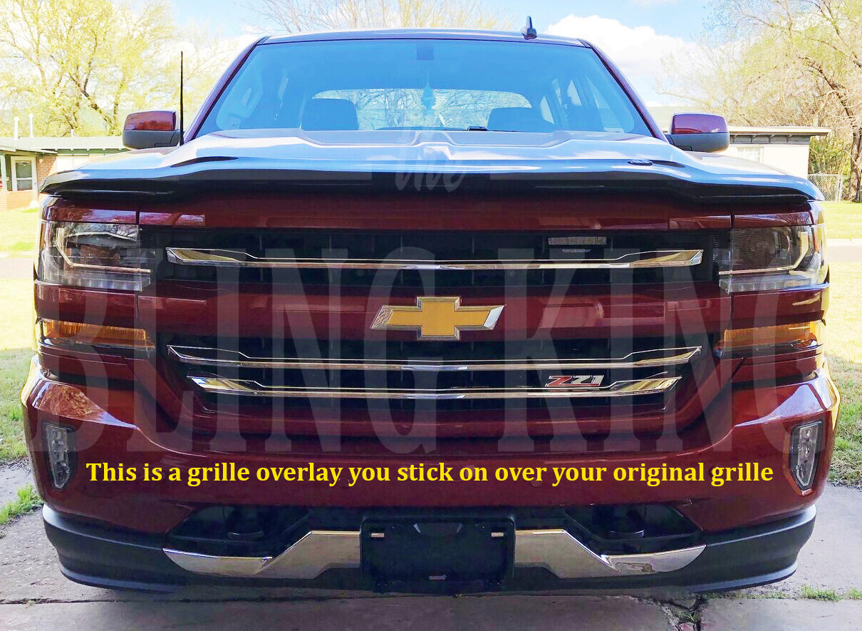 2016-2018 Chevy Silverado chrome grille insert grill LT Z71 ONLY | eBay