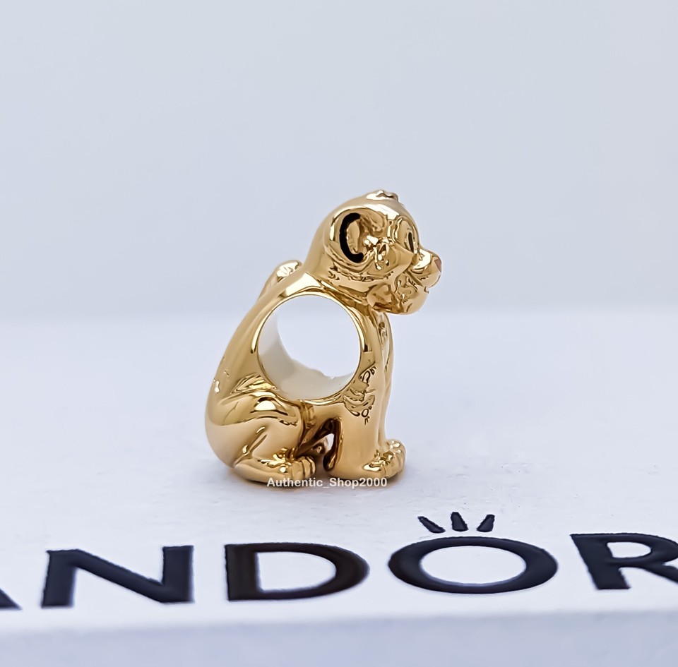 New 100% Authentic PANDORA 14k Gold P Disney The Lion King Simba Charm ...