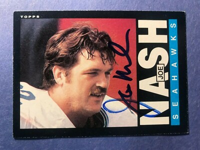 SIGNED JOE NASH 1985 TOPPS JOE NASH FOOTBALL CARD SEAHAWKS #390 | eBay