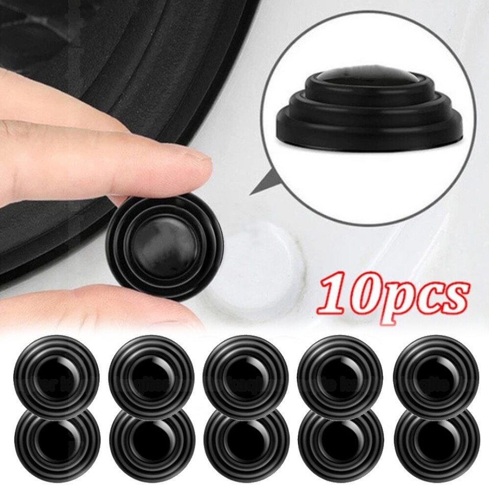 10pcs Car Door Anti-Shock Silicone Pad Shock-Absorbing Gasket Black ...