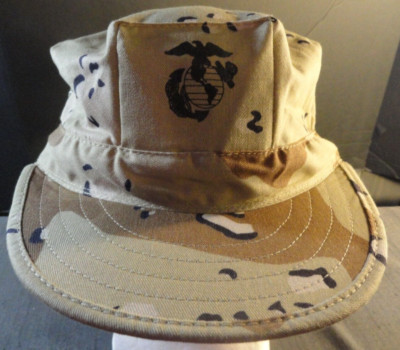NEW USMC MARINE CORPS OIF DESERT STORM CHOCOLATE CHIP 8 POINT CAP EGA ...