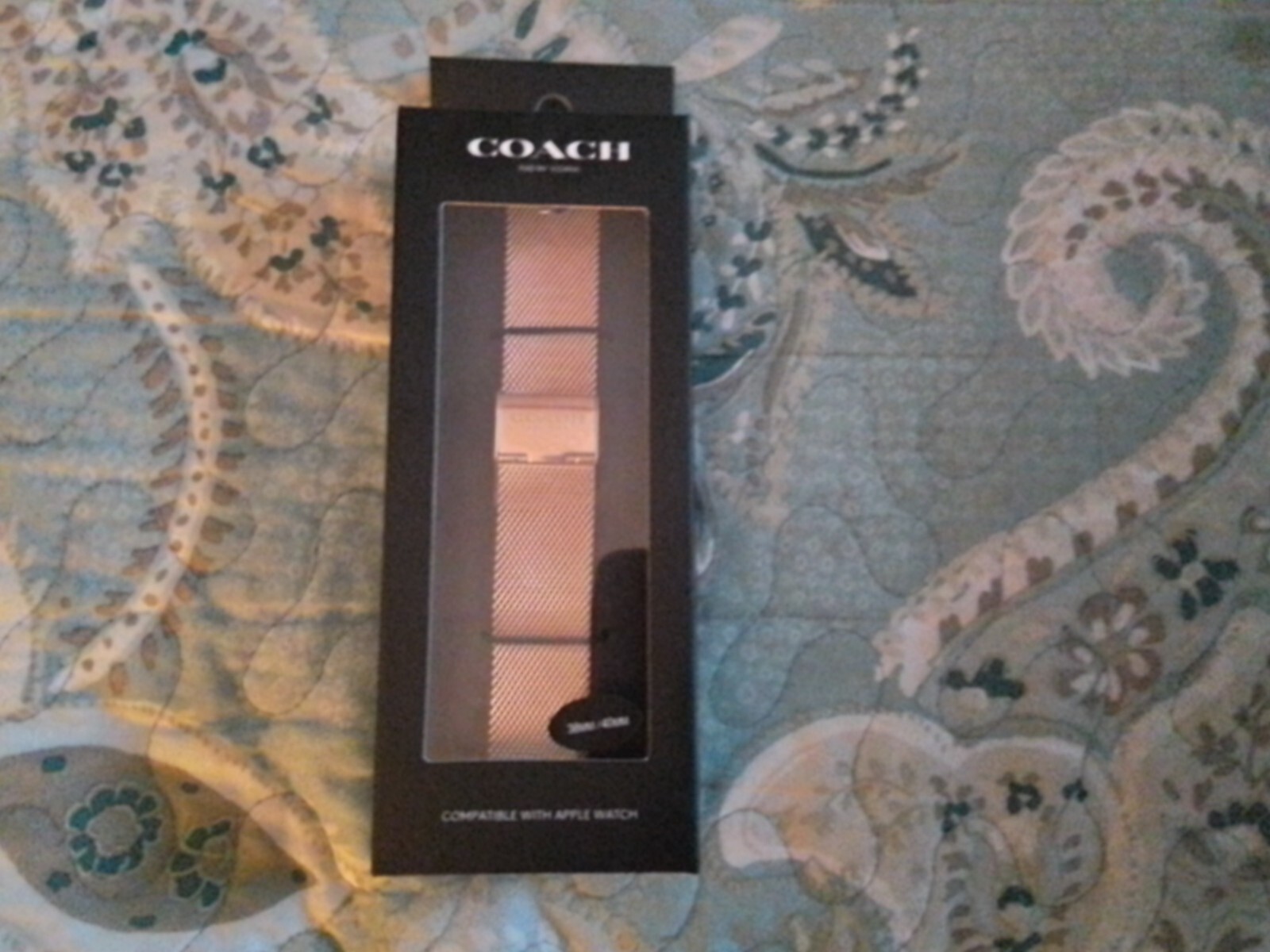 New in Box Coach Stainless Steel Mesh Bracelet Apple Watch Band 38MM ...