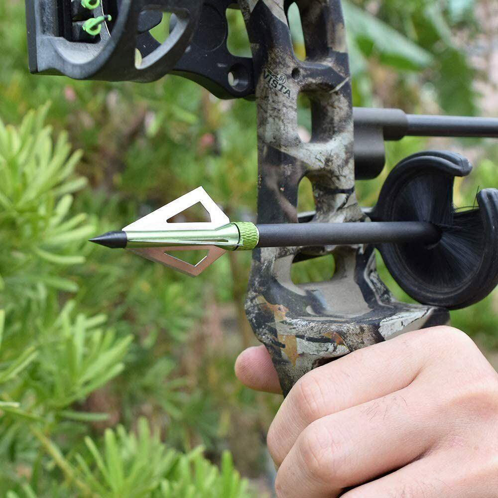 12pcs 3 Fixed Blade Hunting Broadheads 125Grain Compound Crossbow Tips ...