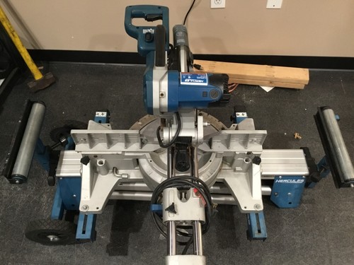 Hercules HE74 12" Double-Bevel Sliding Compound Miter Saw w. Stand | eBay
