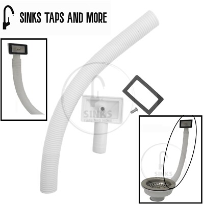 KITCHEN SINK BASKET STRAINER WASTE RECTANGLE OVERFLOW CONVERSION KIT ...