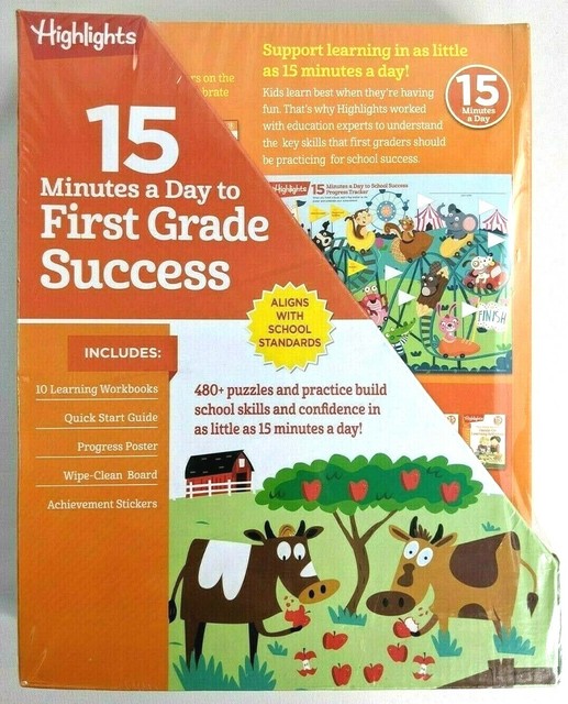 2020 Highlights 15 Minutes a Day to First Grade Success 10 Workbooks ...