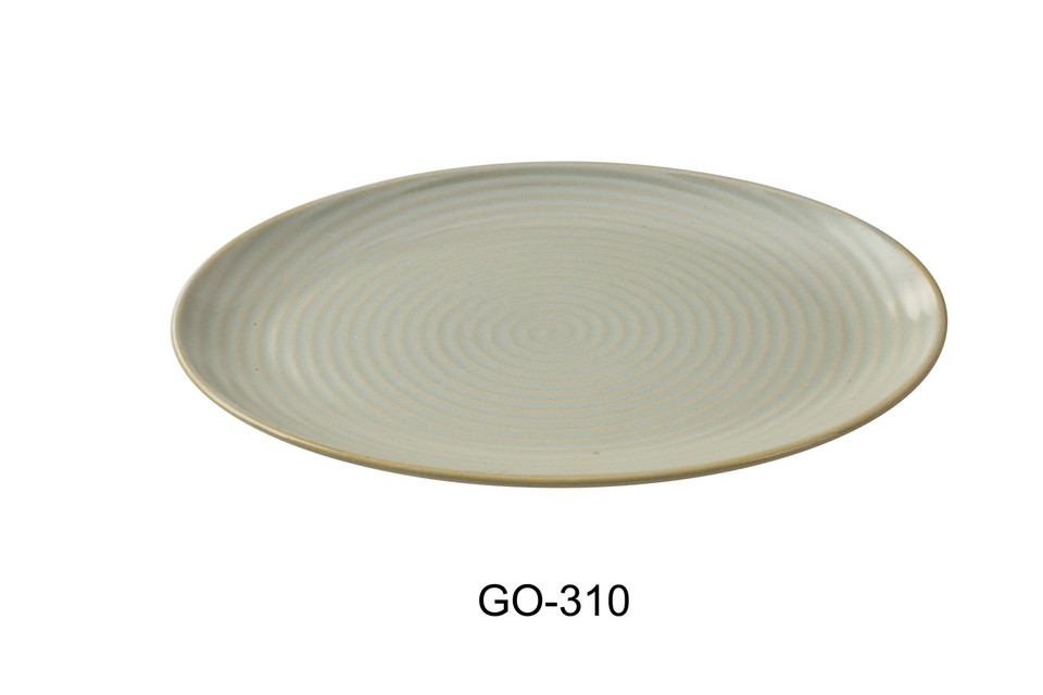 Yanco China GO-310 Golden Coast Earthy Tone Porcelain 10" x 6.25" Plate ...