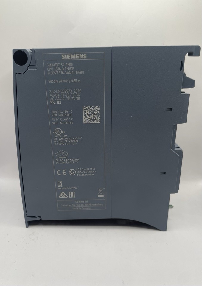 Siemens Simatic s7-1500 CPU 1516-3 pn/dp PLC module | eBay UK