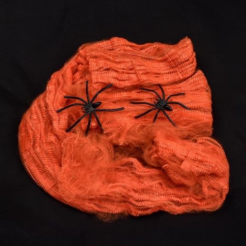 Halloween Spider Web,Stretch Spider Web Coweb with Plastic Spider for ...