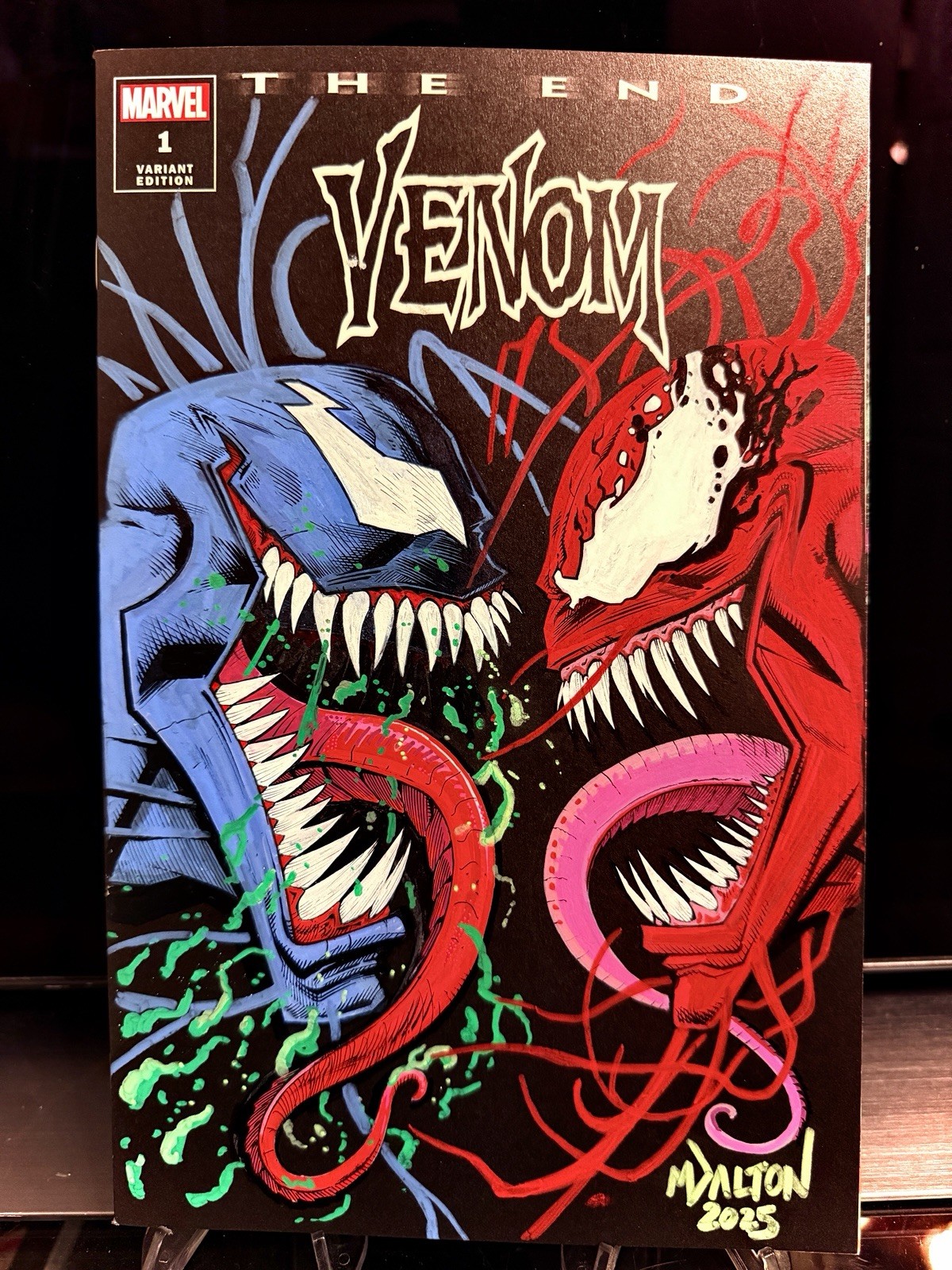 VENOM THE END BLACK BLANK VARIANT 1 SIGNED & SKETCH BY Matthew Alton | eBay