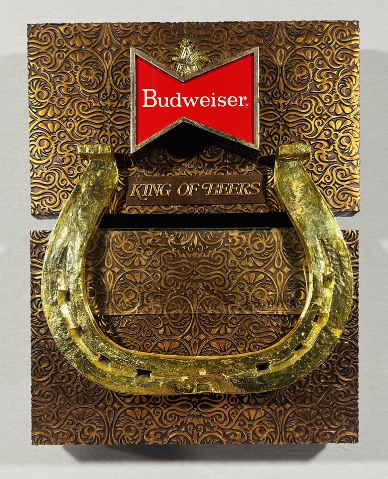 Rare Vintage Budweiser King Of Beers Sign Horseshoe Clydes•dale | eBay