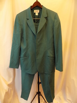 PENDLETON 100% Wool Sea Foam Blue 2Pc Pant Suit Size 14 USA/Mexico (307 ...