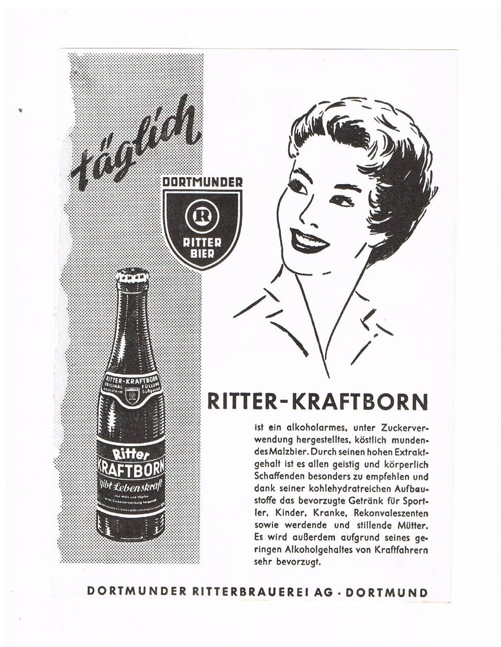 Werbung der Dortmunder Ritterbrauerei Dortmunder Ritter Bier Ritter ...