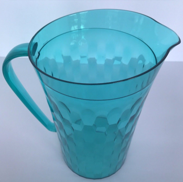 Tupperware Light Reflecting Ice Prisms 2qt Pitcher & Seal Aqua Blue ...