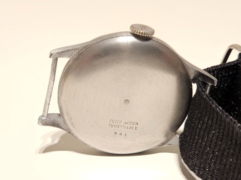 VINTAGE RARE WW2 ERA MILITARY STYLE 36mm SWISS MECHANICAL MEN'S WATCH ...