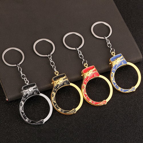 Handcuff Alloy Five Claw Golden Dragon Keychain Pendant Key Chain Gift ...