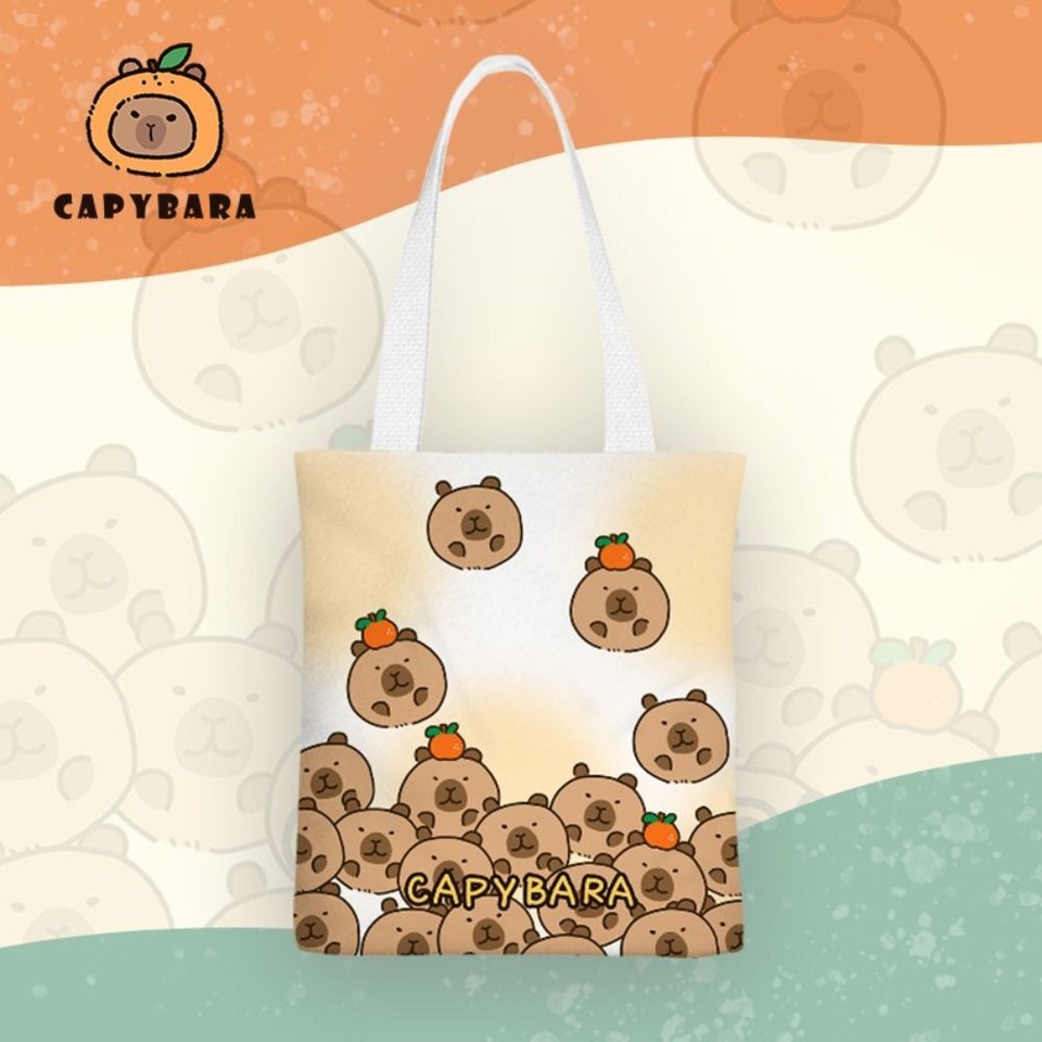 Capybara School Bag Shoulder Bag Cartoon Lunch Bags Casual Handbag ...