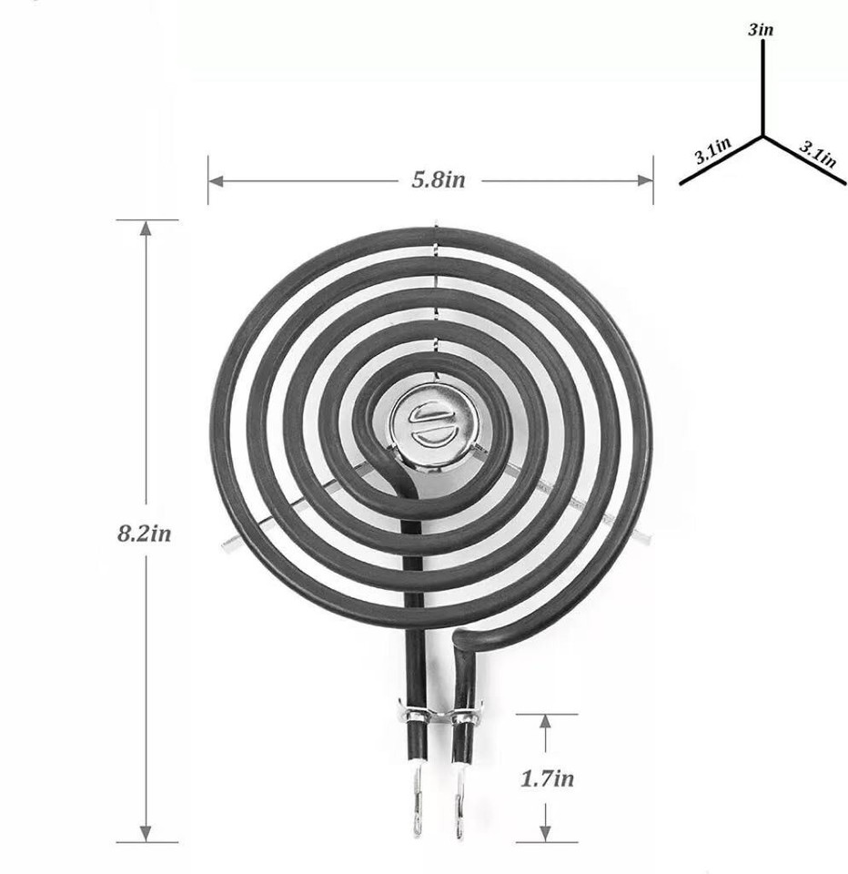WB30M2 NEW Surface Element Calrod Large 8" Inch FOR GE AP2634728 ...