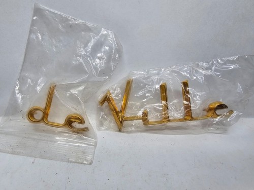 Vintage OEM Cadillac De Ville script Emblem Gold Color Caddy De Ville ...