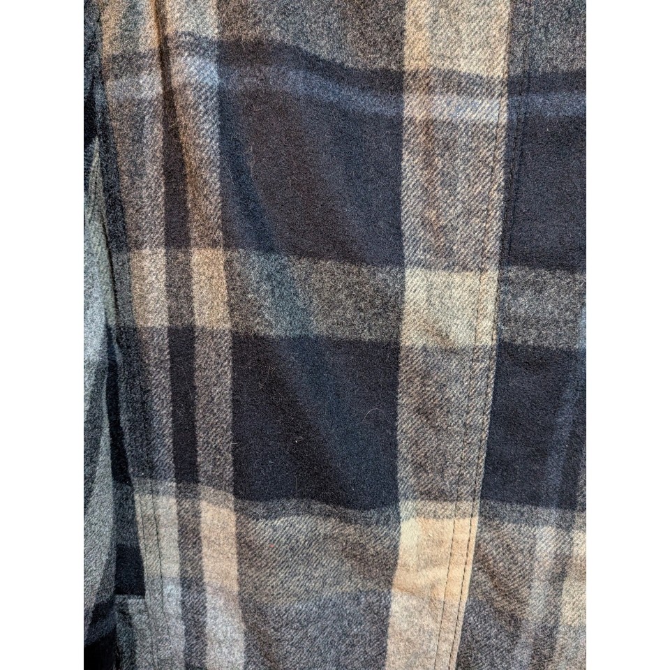 Vintage Men XL Farm Y2K 90s Wool Plaid Barn Coat Abercrombie Fitch ...