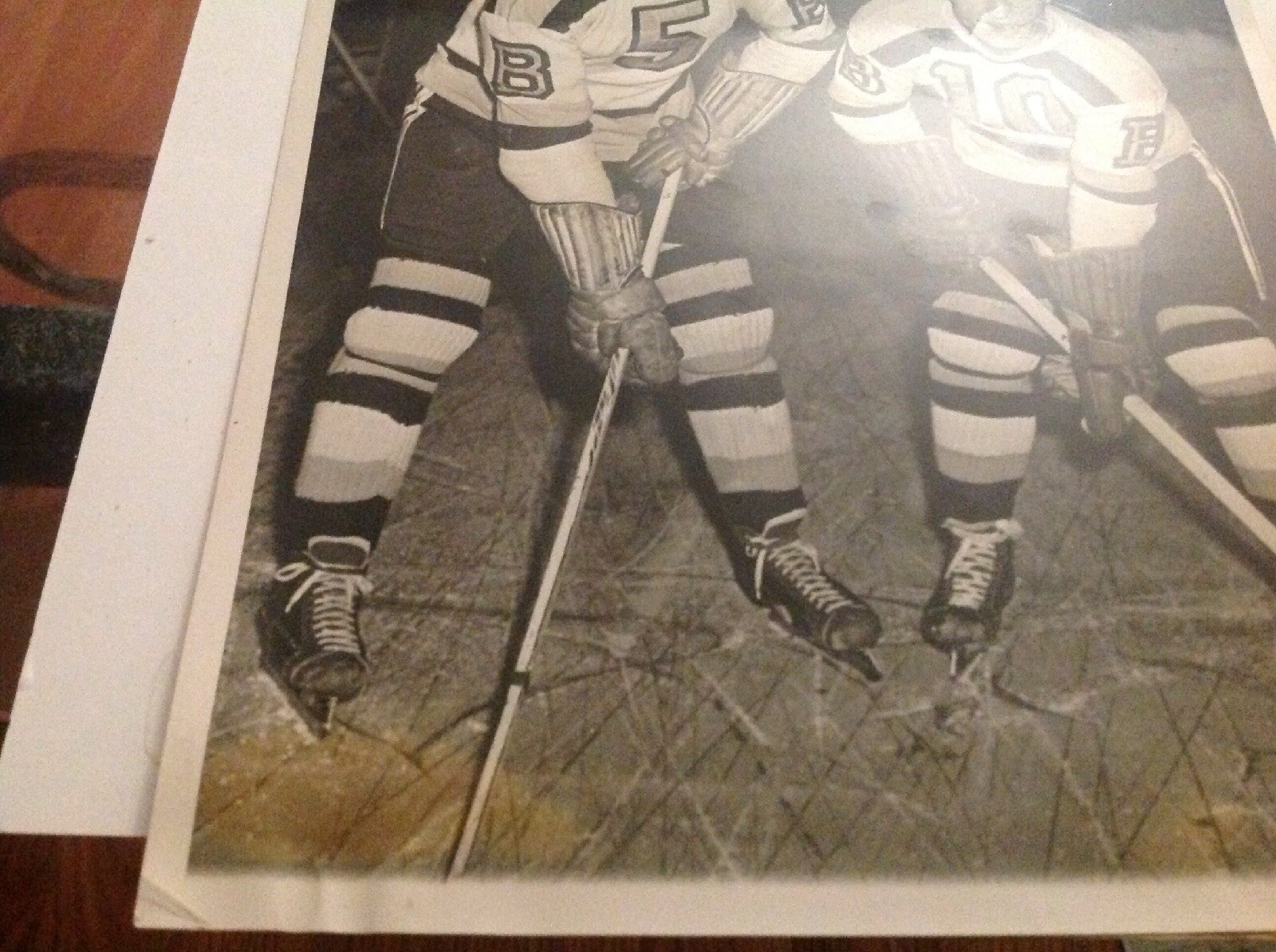 DIT CLAPPER 1945 BOSTON BRUINS NHL HOCKEY PHOTO BILL COWLEY OLYMPICS ...