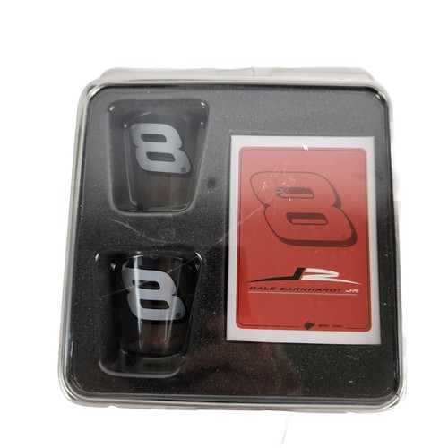 WINNERS CIRCLE NASCAR DALE EARNHARDT JR #8 SHOT GLASSES & PLAYING CARDS ...