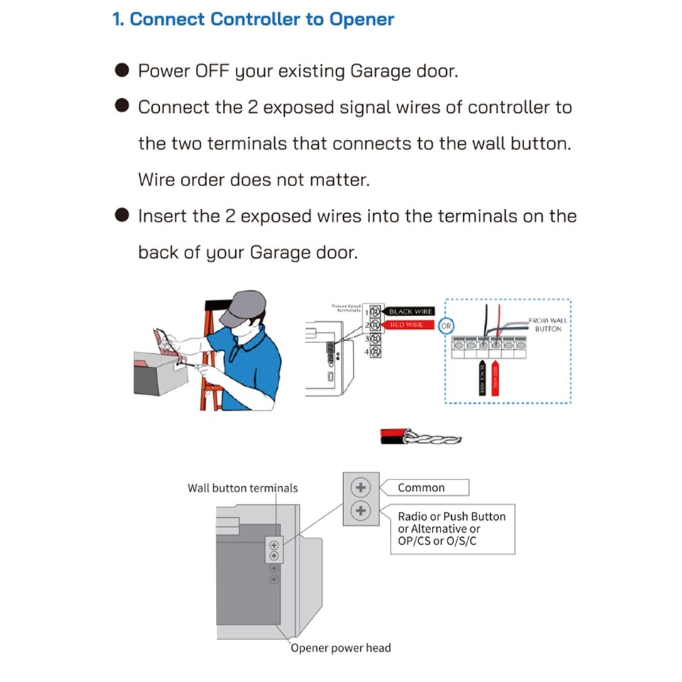 750lb 3/4HP Smart Garage Door Opener Wifi Chain Drive Motor Ultra-Quiet ...