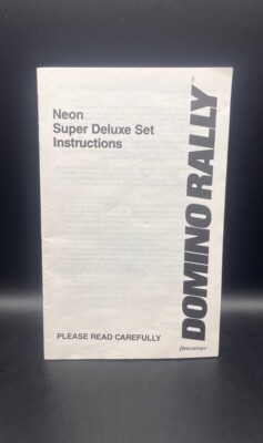 Domino Rally By Pressman Neon Super Deluxe Set INSTRUCTIONS ONLY | eBay