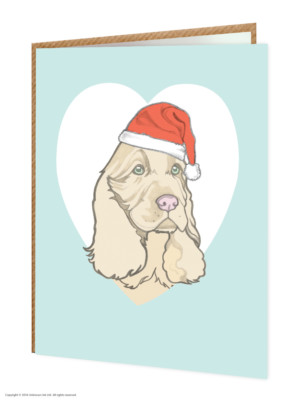Spaniel Dog Lovers Christmas Xmas Greetings Card Brainbox Candy Cute ...
