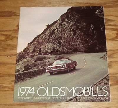 Original 1974 Oldsmobile Full Line Sales Brochure 74 Toronado Cutlass ...