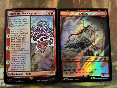 1x FOIL THERE AND BACK AGAIN + SURGE FOIL SMAUG TOKEN - Lord of the ...