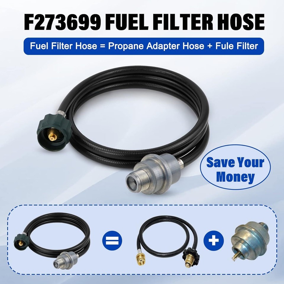 Propane Fuel Filter F273699 With Hose Compatible With Mr Heater Buddy ...