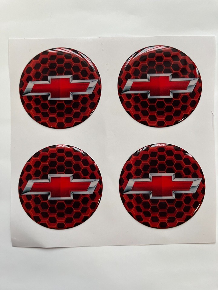 4x Chevrolet Decals Center Wheel Cap Self-Adhesive Emblems Rims Logo ...