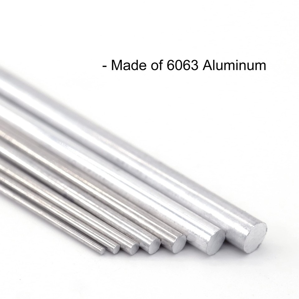 Aluminum Rods 5mm x 300mm Round Solid Shaft Lathe Bar Stock for DIY ...