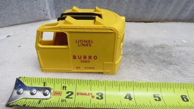 LIONEL POSTWAR O 3360 BURRO CRANE SHELL GOOD HOLE 638957 | eBay