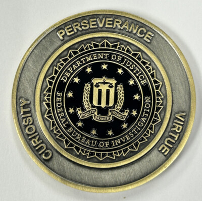 DOJ FBI Honors Intern Program Challenge Coin | eBay