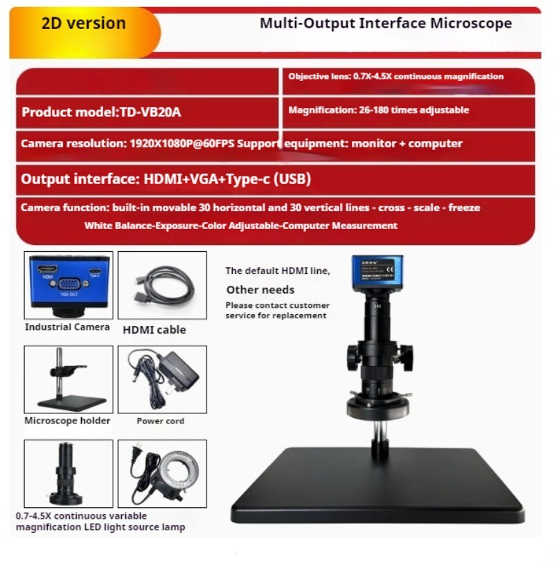 High-precision Laboratory Microscope Camera 1080P Digital Tool Set USB ...
