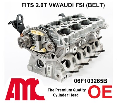 CYLINDER HEAD w CAMS; AMC (OEM) For Audi Volkswagen BPY Engine 2.0 FSI ...
