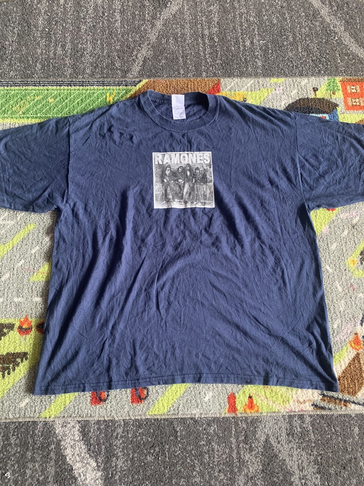 Vintage 2002 Ramones Punk Rock Y2K Band Music Blue Sh… - Gem