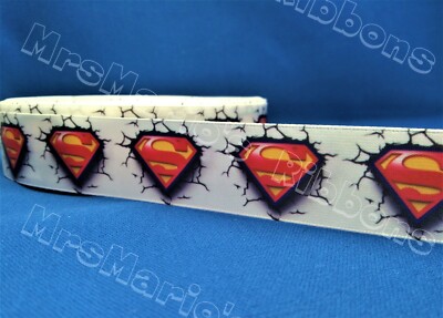 Superman logo design satin cake/hair/craft ribbon @ MrsMario's | eBay