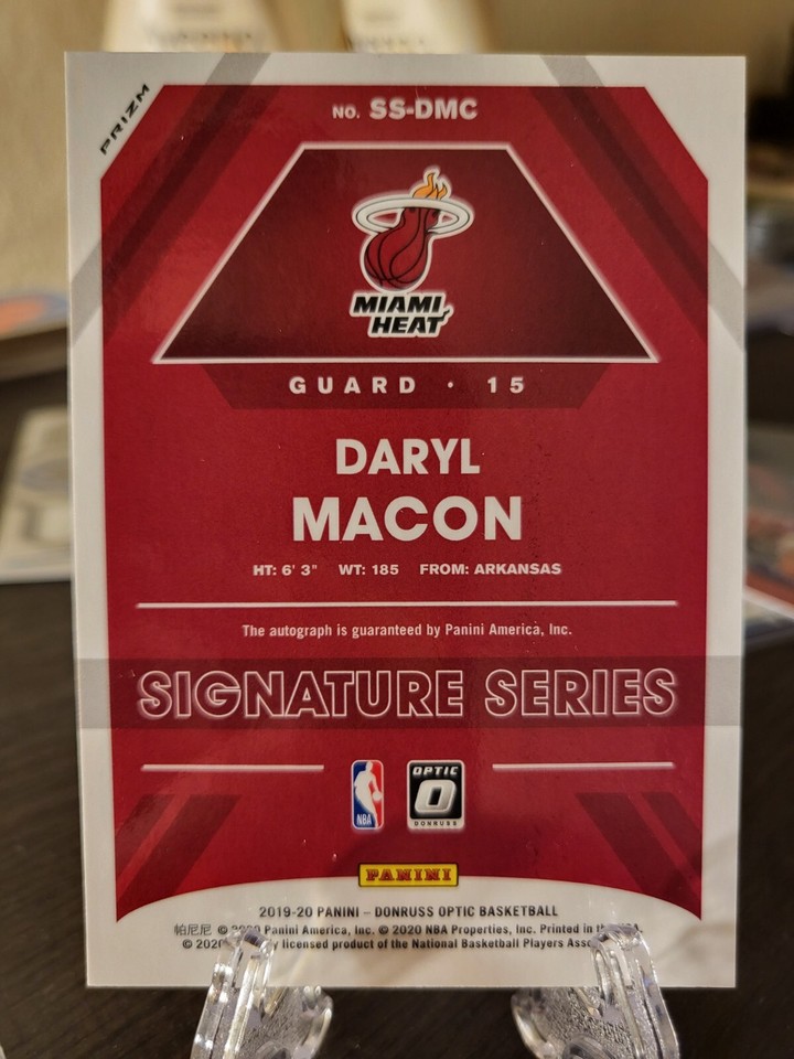 2019 Panini Donruss Optic Purple Prizm Daryl Macon Auto #SS-DMC | eBay