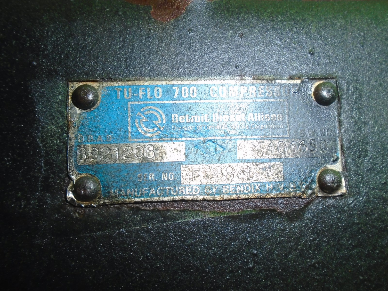 DETROIT DIESEL 8V92 Bendix TU-FLO 700 Air Compressor - ORIGINAL ...