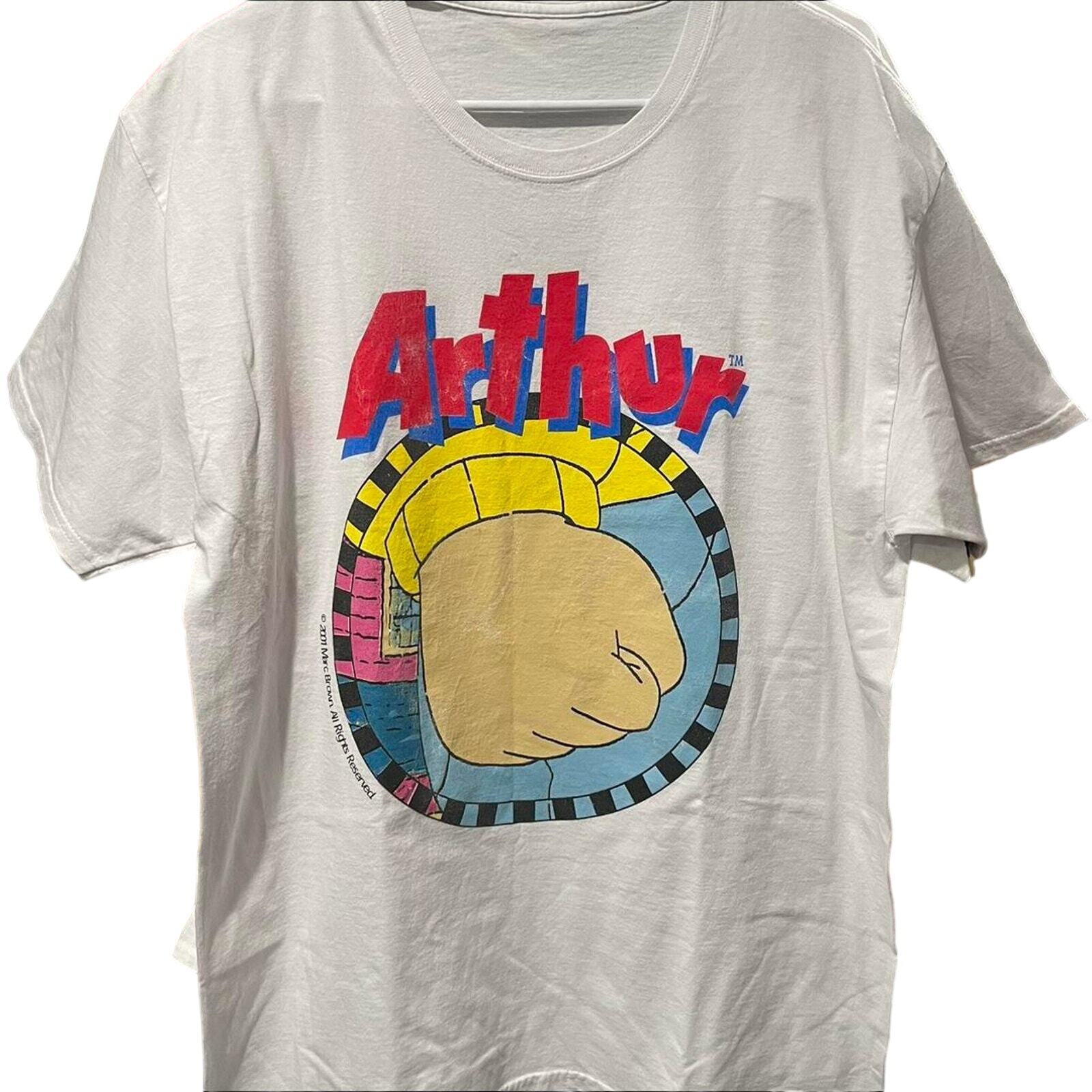Vintage Y2K Arthur 2001 Fist Meme Cut Tag Shirt Adult… - Gem