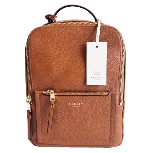 RADLEY Sunny Dene Tan Leather Small Zip Round Backpack Bag - New - RRP ...
