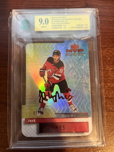 2019-20 Upper Deck MVP Hockey #101 Jack Hughes Colors & Contours /99 ...