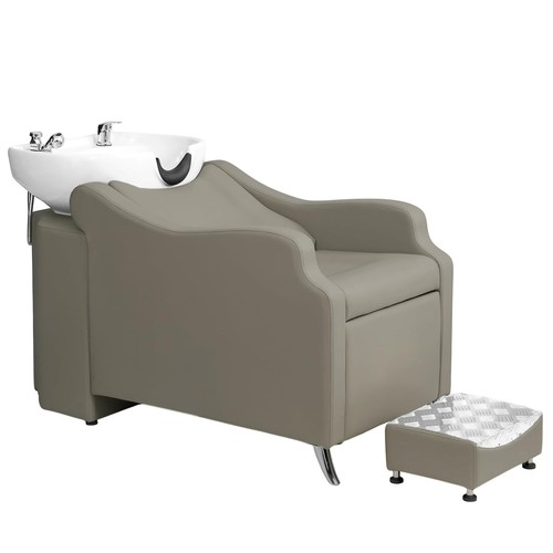 Backwash Unit with White Porcelain Bowl Shampoo Chair Hairdressing ...