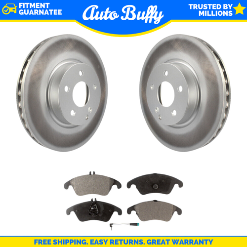 Coated Brake Rotors Semi-Metallic Pad Front Kit For Mercedes-Benz E350 ...
